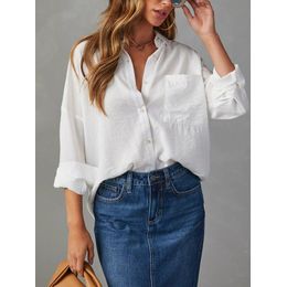 Milan Kiss Bluse in Wei&szlig; - 64% | Gr&ouml;&szlig;e M | Damen-blusen