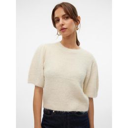 V&eacute;ro Moda Vero Moda Damen Strickpullover &raquo;VMNOVAH SS O-NECK PUFF PULLOVER GA NOOS&laquo; beige M