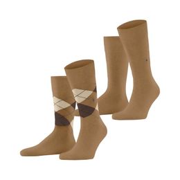 Burlington Herren Socken &raquo;Everyday Argyle Mix 2er-Pack&laquo; 2er Pack, atmungsaktiv, passend von Gr. 40-46 One Size 40-46