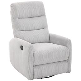 CARRYHOME Relaxsessel, Hellgrau, Metall, Textil, 78x107x95 cm, Relaxfunktion, Wohnzimmer, Sessel, Relaxsessel