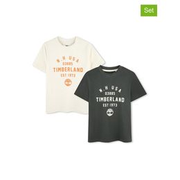 Timberland 2er-Set: Shirts in Khaki/ Creme - 45% | Gr&ouml;&szlig;e 104 | Kinder-oberteile