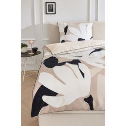 Musterring Bettw&auml;sche &raquo;Harmony&laquo; 2 Stk. Satinbettw&auml;sche aus 100% reiner Baumwolle beige Satin, 100% Baumwolle