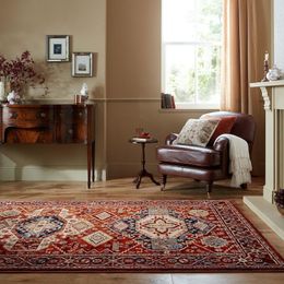 FLAIR RUGS Teppich &raquo;Gillingham&laquo; rechteckig 12 mm H&ouml;he Vintage Stil rot Kunstfaser