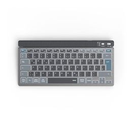 Hama Tastatur &raquo;Tastatur WK-700 (kabellos, beleuchtet, QUERTZ, Multi-Device, klein)&laquo; (ausklappbare F&uuml;&szlig;e) schwarz Wireless Keyboard auch f&uuml;r unterwegs: 