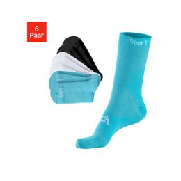 Bench. Damen Sportsocken Packung, 6 Stk. tlg. mit antibakterieller Feuchtigkeitsregulierung bunt 43-46
