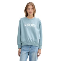 Tom Tailor Denim Damen Tom Tailor Denim Sweatshirt, mit Schriftzug rosa XS (34)