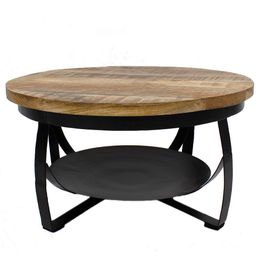 Couchtisch Ocala &Oslash; 70 cm Holz/Schwarz