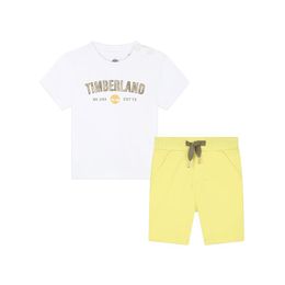 Timberland 2tlg. Outfit in Wei&szlig;/ Gelb - 64% | Gr&ouml;&szlig;e 80 | Kinderhosen