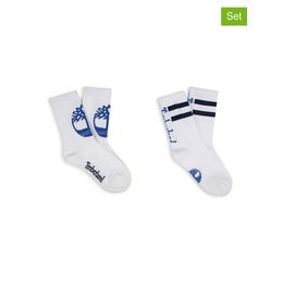 Timberland 2er-Set: Socken in Wei&szlig;/ Blau - 40% | Gr&ouml;&szlig;e 39 | Kinder-socken-strumpfhosen