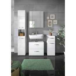 Badezimmer Ice 4-tlg. ca. 120 cm Wei&szlig;