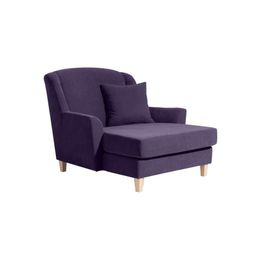 others SESSEL XXL Karil Bezug Veloursstoff Buche natur / violett | Gr.: onesize