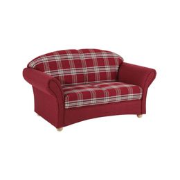 58 aufm Kessel SOFA 2-Sitzer Kama Bezug Flachgewebe Buche natur / rot | Gr.: onesize