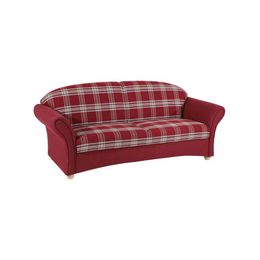 58 aufm Kessel SOFA Landhaus 2,5-Sitzer Kama Bezug Flachgewebe Rot karriert | Gr.: onesize
