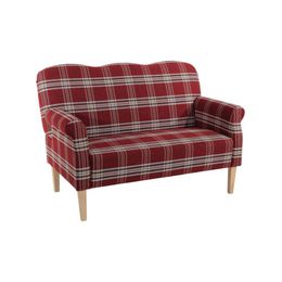 58 aufm Kessel K&Uuml;CHENSOFA Karin Bezug Flachgewebe Buche natur / rot | Gr.: onesize