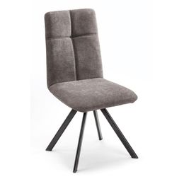 58 aufm Kessel POLSTERSTUHL (2er-Set) Damla aus Massivholz 47 x 57 x 92 Schwarz/Braun | Gr.: onesize