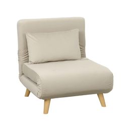 HOMCOM Schlafsessel-72L x 78B x 79H cm-Beige | Gr.: onesize
