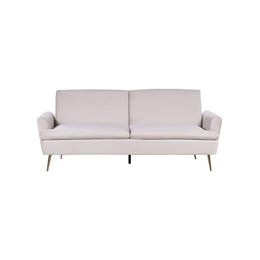 Beliani Schlafsofa VETTRE in Beige/Gold - (W) 210 x (H) 88 x (L) 84 cm | Gr.: onesize