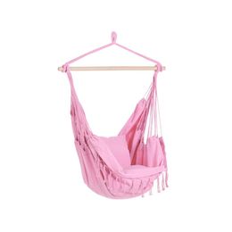 Beliani H&auml;ngesessel BONEA in Rosa - (W) 95 x (H) 125 x (L) 55 cm | Gr.: onesize