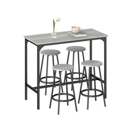HOMCOM Bartisch Set-110L x 50B x 89,5H cm-Grau | Gr.: onesize