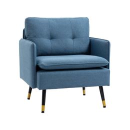 HOMCOM Sofa-76L x 68B x 80H cm-Blau | Gr.: onesize