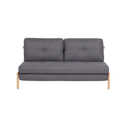 Beliani 2-Sitzer Sofa EDLAND in Grau/Braun - (W) 152 x (H) 76 x (L) 92 cm | Gr.: onesize