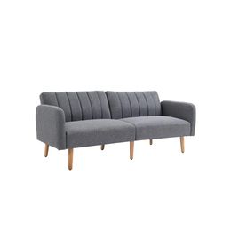 HOMCOM Schlafsofa-173B x 75T x 73H cm-Grau | Gr.: onesize