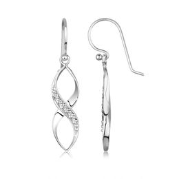 Elli Ohrringe 925 Sterling Silber Infinity in Wei&szlig; | Gr.: onesize