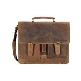 Green Burry Greenburry Vintage Aktentasche Leder 40 cm Laptopfach in braun | Gr.: onesize
