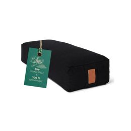 DoYourFitness Yoga-Bolster Paravati gef&uuml;llt Dinkelspelz schwarz eckig Schwarz | Gr.: onesize