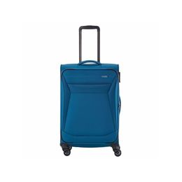 Travelite Chios - 4-Rollen-Trolley M 67 cm erw. (schwarz) in petrol | Gr.: onesize