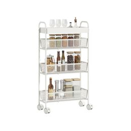 HOMCOM K&uuml;chenwagen-43,2L x 19B x 80H cm-Wei&szlig; | Gr.: onesize