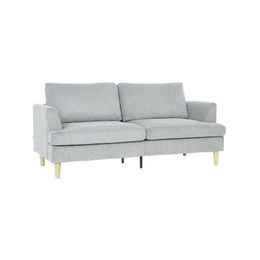 HOMCOM 3 Sitzer Sofa-188L x 80B x 86H cm-Hellgrau | Gr.: onesize