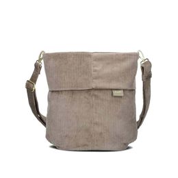Zwei Mademoiselle M90 - Umh&auml;ngetasche 28 cm (cord-polar) in cord-mocca | Gr.: onesize