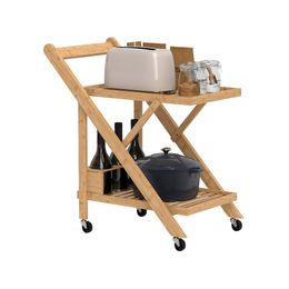 HOMCOM K&uuml;chenwagen-66L x 40B x 70H cm-Naturholz | Gr.: onesize