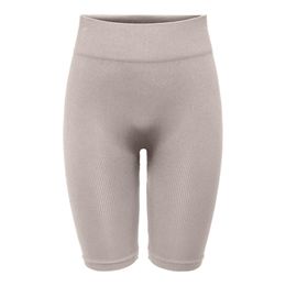 Only Play Damen Only Play Trainingsshorts &raquo;ONPJAIA LIFE HW RIB CIR LONG SHORTS&laquo; in feiner Rippstruktur mit Nylon silber XS, N-Gr