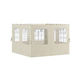 Outsunny Pavillon-Seitenteile 302L x 1B x 205H cm Cremewei&szlig; | Gr.: onesize