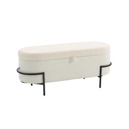 HOMCOM Sitzbank-114,5L x 40B x 48H cm-Cremewei&szlig; | Gr.: onesize