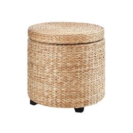 HOMCOM Fu&szlig;hocker-&Oslash;43 x 43H cm-Khaki | Gr.: onesize