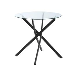 HOMCOM Beistelltisch-80L x 80B x 75H cm-Schwarz | Gr.: onesize