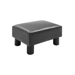 HOMCOM Fu&szlig;hocker-L40 x B30 x H24 cm-Schwarz | Gr.: onesize