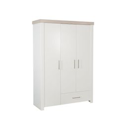 Roba Kleiderschrank Lucy 3-t&uuml;rig wei&szlig; mit Kranz in Luna Elm | Gr.: onesize