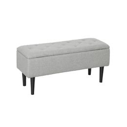 HOMCOM Sitzbank-95L x 38B x 45H cm-Grau | Gr.: onesize