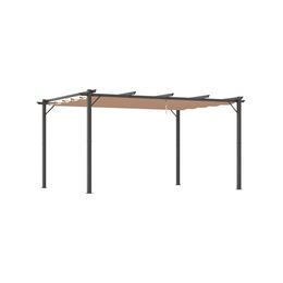 Outsunny Pergola 300L x 400B x 223H cm Grau+Braun | Gr.: onesize