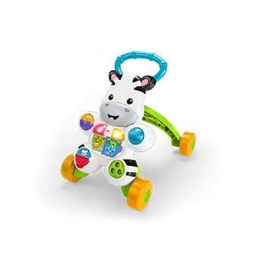 Fisher-Price Lern mit mir Zebra Lauflernwagen Gehspielzeug Version Englisch DLF00 ab 6 Monate | Gr.: onesize