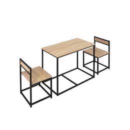 HOMCOM Essgruppe-90L x 47B x 76H cm-Eiche | Gr.: onesize
