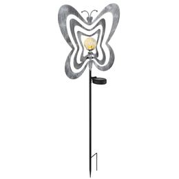 Globo lighting Solarleuchte "SOLARLEUCHTE METALL SILBERGRAU, 1XLED" in silver | Gr.: onesize