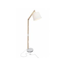 Brilliant Standleuchte, 1-flammig Carlyn 30 cm in holz hell/wei&szlig; | Gr.: onesize