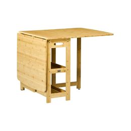 HOMCOM Klapptisch-149,5L x 80B x 73,5H cm-Naturholz | Gr.: onesize
