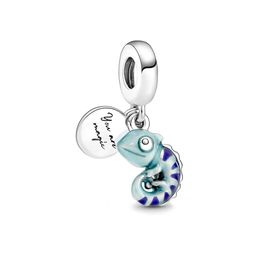 Pandora Charm-Anh&auml;nger Cham&auml;leon mit Farbwechsel Silber | Gr.: onesize