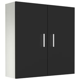 H&auml;ngeschrank Zalo ca. 60x60x18 cm Wei&szlig;/Schwarz